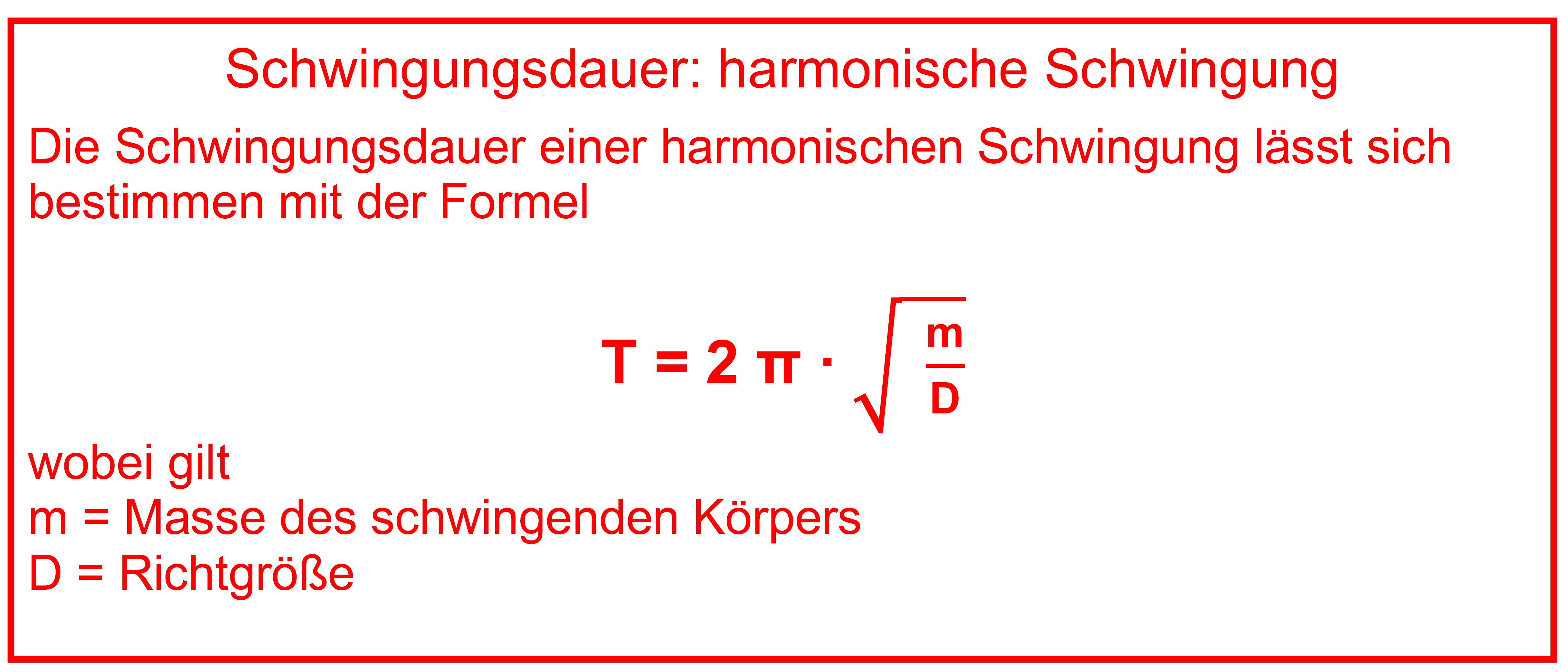 Wenn man sich die Ausführungen für die E-Phase zur Schwingungsdauer